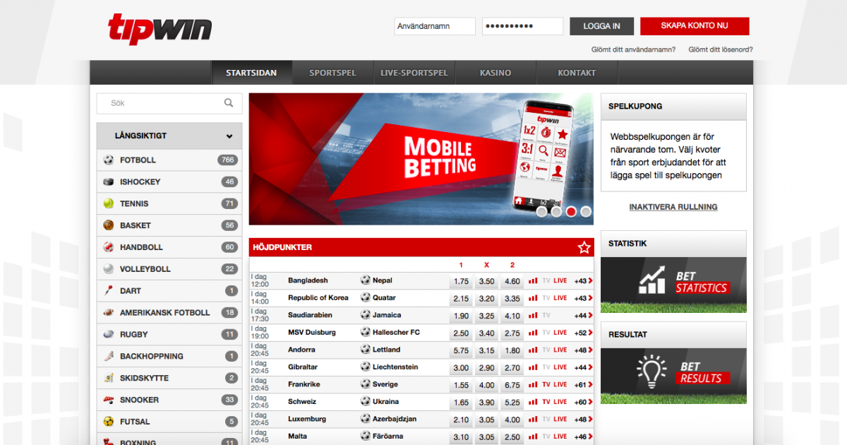 Tipwin Bonus » 1000 SEK - Välkomstbonus aug. 2024